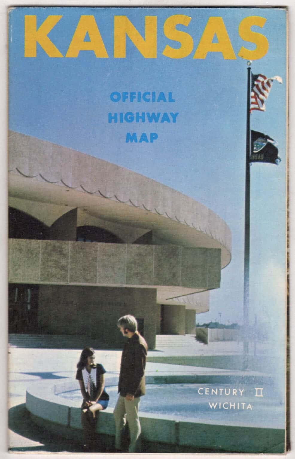 1971 Kansas official road map - Kansas License Plates