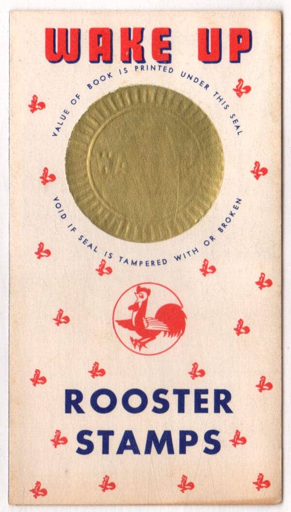 Wake Up Rooster stamps book - Kansas License Plates